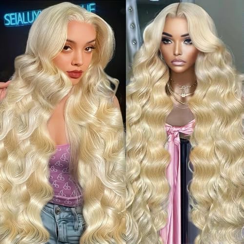 Amazon.com : BOTNNS 28 Inch 613 13x6 Lace Front Wig Human Hair 200 ...