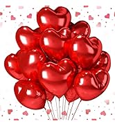 Amazon.com: 12 Pcs Heart Balloons, 18 inch White Heart Shaped Balloons ...