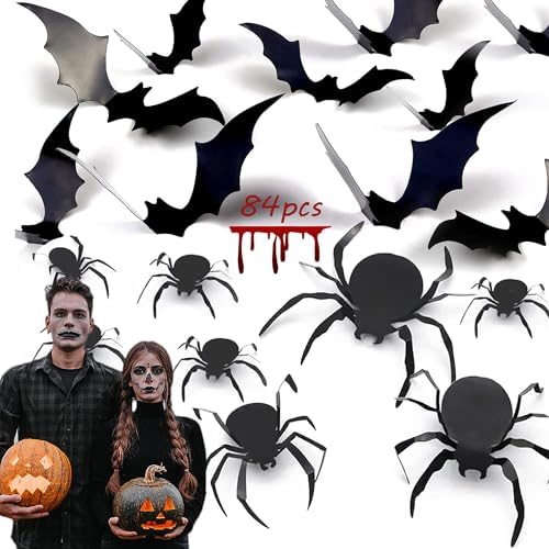 Amazon.com: 210 Pcs Spider Decorations Indoor, 4 Sizes 3D Plastic ...