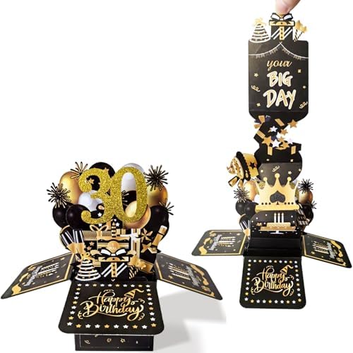 Amazon.com : Spercy 30th Birthday Pop UP Card for Him Her, Happy 30th ...