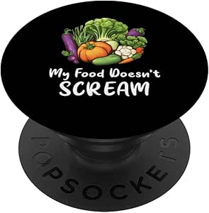 Amazon.com: My Food Doesn't Scream Vegan Vegetarian Vegetables Veggies ...