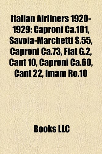 Italian Airliners 1920-1929: Caproni Ca. : Llc, Books: Amazon.es: Libros