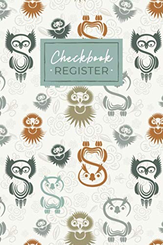 Amazon.com: Check Register: Cool Owl Pattern Cover Checking Account ...