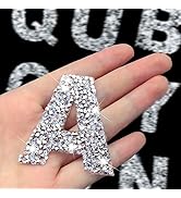 Amazon.com: 35 Pcs Sequin Iron on Letters Black and Silver Letter ...