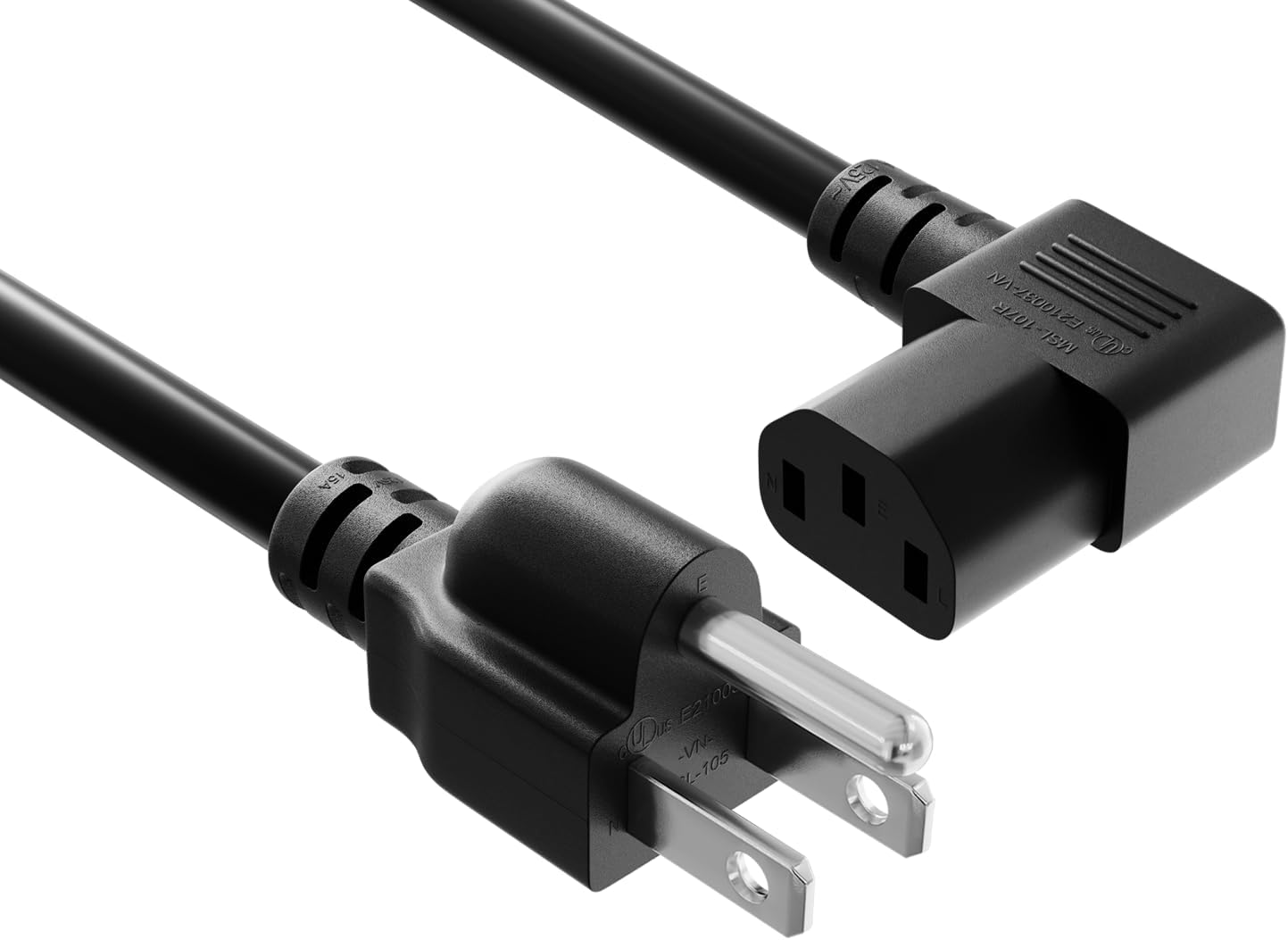 Amazon.com: CERRXIAN 3.9FT 18AWG NEMA 5-15P to Down Angle IEC 320 C13 ...