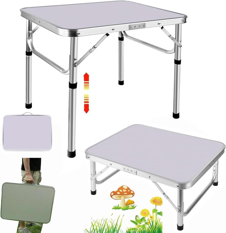 PVC Table Heavy Duty Reliable Portable Steel Tube Folding Legs Garden ...