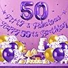 Amazon.com: Purple 50th Birthday Decorations for Women Purple Gold ...