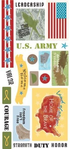 Amazon.com: Army Military Cardstock Scrapbook Stickers (18373) : Arts ...