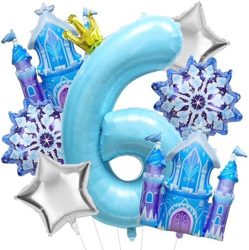 Amazon.com: 7Pcs 6th Birthday Party Decorations Balloons,Winter ...