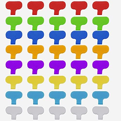 AIEX 40Pcs Cord Labels Multi-Color Write On Wire Labels Cord Tags Wire ...