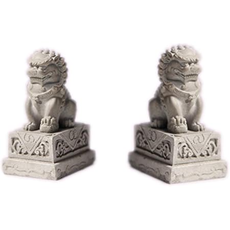 Amazon.com: Foo Dogs Statues Pair Guardian Lion Statues Fu Foo Dogs ...