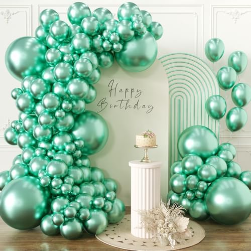 Amazon.com: KALOR Metallic Green Balloons 110 Pcs Different Sizes 18 12 ...