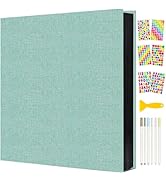 Amazon.com: AIOR Photo Album Scrapbook 11x8.3 Inch 60 Pages Linen Cover ...