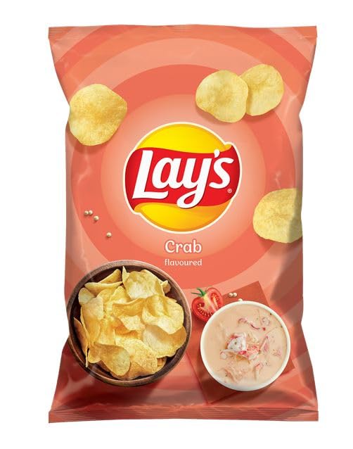 Lay's Crab Flavoured Crisps 130g (Pack of 3) By Mazovia Brands : Amazon ...