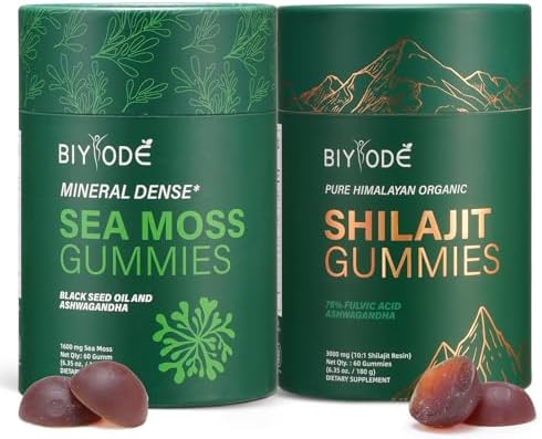 Amazon.com: Bundle of Himalayan shilajit & sea Moss Gummies – 3000 mg shilajit, sea Moss 1600mg ...