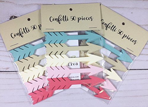 Amazon.com: 50 Arrow Confetti - 3.6" Inch (Coral Pink Cream Mint ...