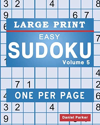 Large Print Easy Sudoku: Sudoku Puzzle Book For Adults | Volume 5 (One ...