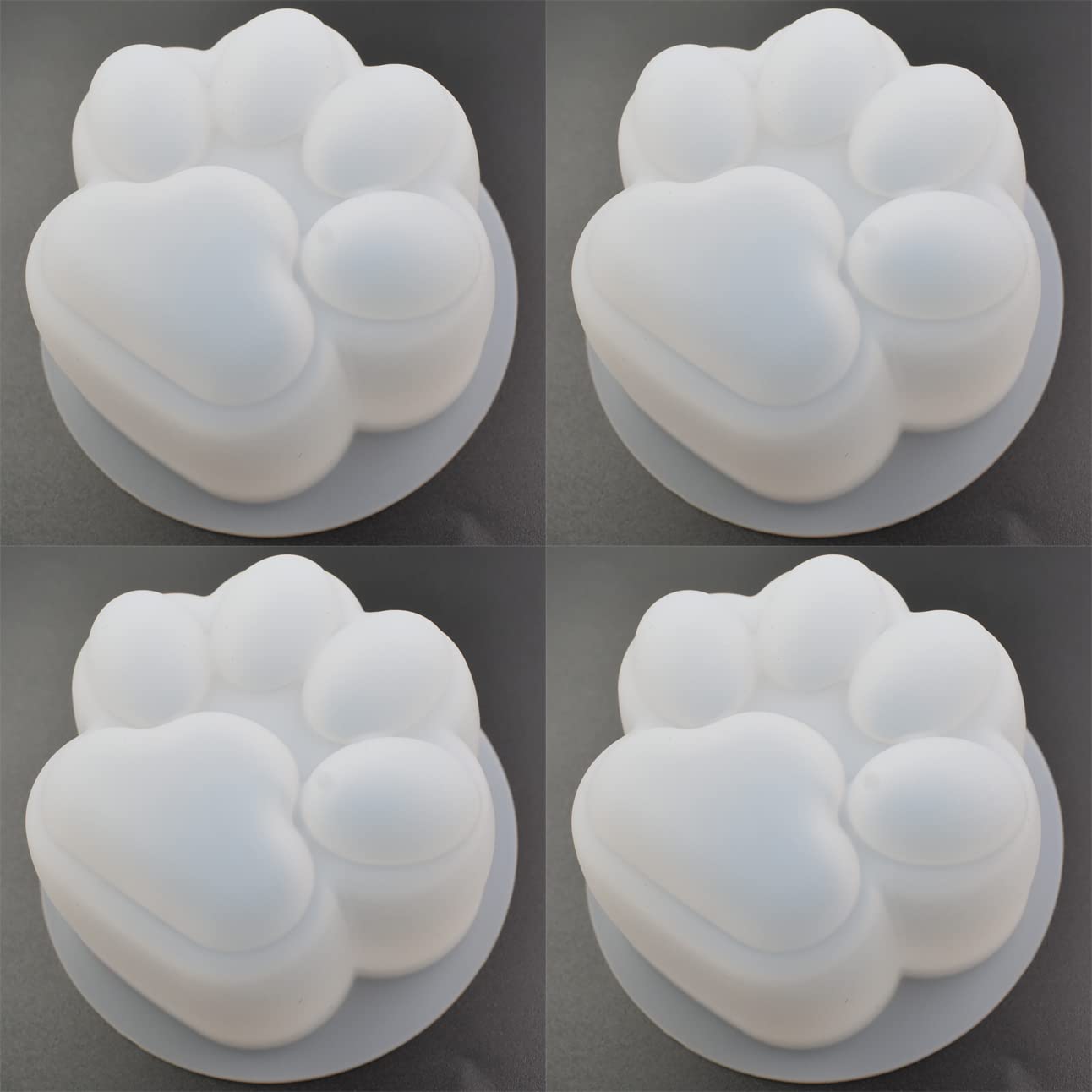 Amazon.com: 4Pcs Cat Paws Shape Epoxy Mold, Glossy Finish Surface Cute ...