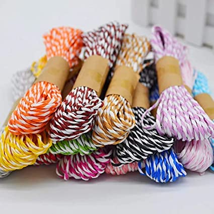 ALEVAN Twisted Paper Raffia Craft Favor Gift Wrapping Twine Rope Thread ...
