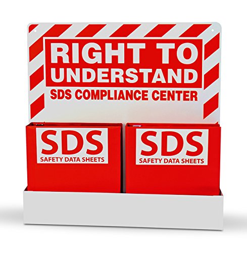 Eco GHS-SDS Double Station, Holder, 2-Binders, Sign Red/White, 29"Wx20 ...