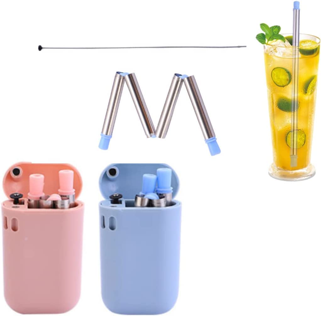 Amazon.com: 2 x His and Hers Collapsible Straw with Travel case ...