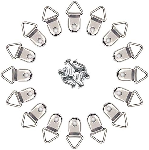 100 Pack 2 Hole D Ring / Triangle Hangers with Screws by AMS - Picture ...