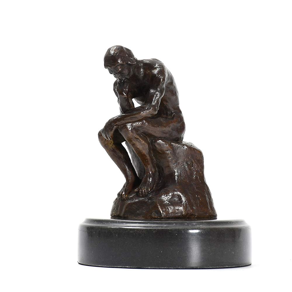 Famous The Thinker Bronze Statue By Rodin Classical Sculpture Figurine ...