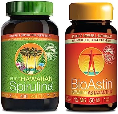 Amazon.com: BioAstin Astaxanthin 12mg 50 Count + Pure Hawaiian ...