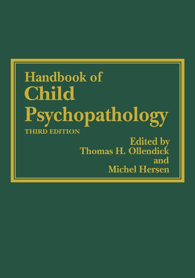 Handbook of Child Psychopathology (Issues in Clinical Child Psychology ...