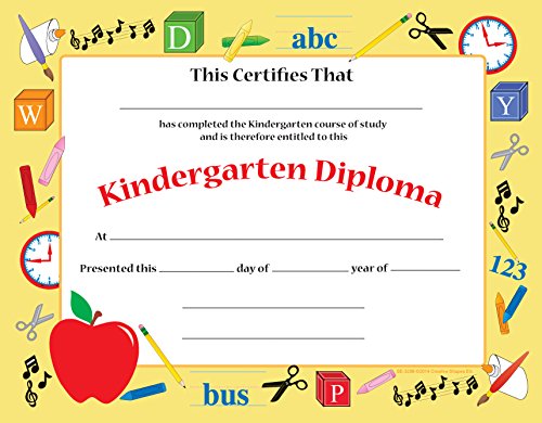 SHAPES ETC. Recognition Certificate Kindergarten Diploma - Want It All