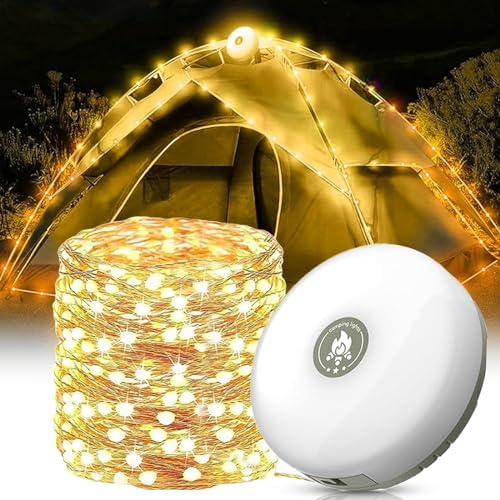 Outdoor Waterproof Portable Stowable String Light - 2 in 1 Rechargeable ...