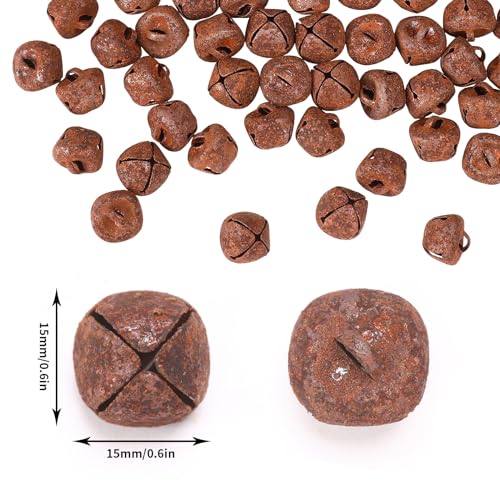 Snapklik.com : 120 Rustic Christmas Jingle Bells, 3/5 Inches Metal ...