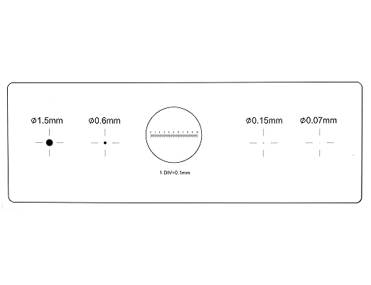 TOSUKKI Microscope Calibration Ruler Slide,4-Scales and 0.1mm Line Resolution,Microscope ...