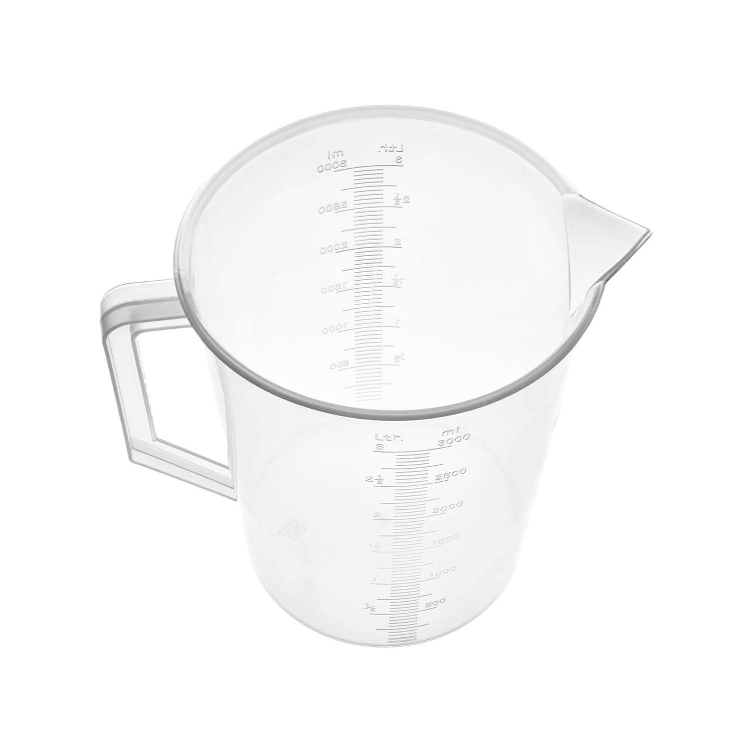 Buy Bettomshin 1Pcs 3000ml Metric Straight Shape Plastic Graduated ...