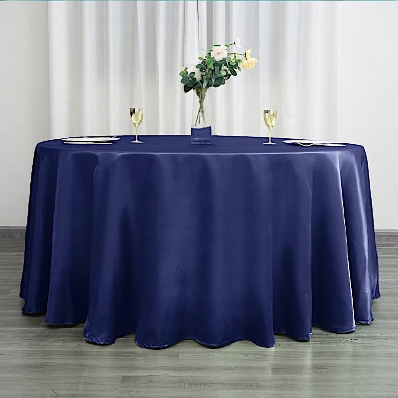 Navy Blue Satin Table Linen Satin Table Runner Navy Blue CV Linens