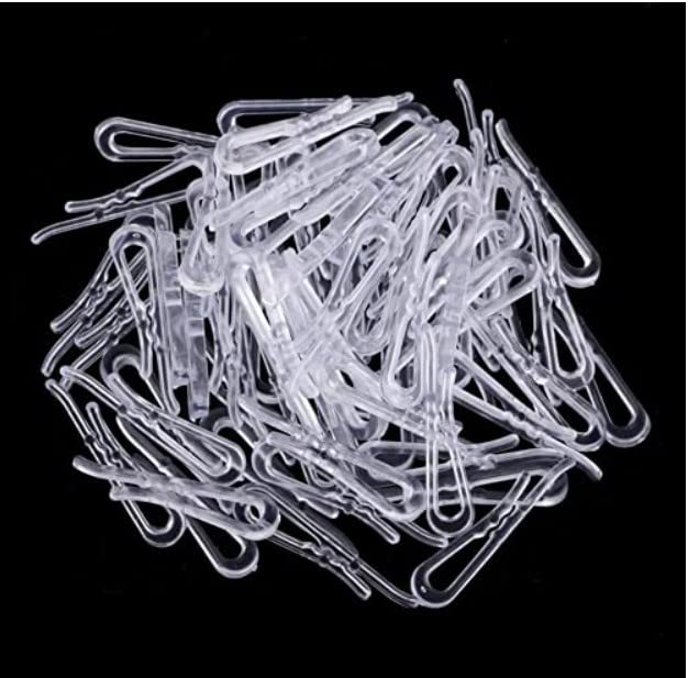 Plastic U Shape Clips Alligator Glossy Transparent Clips for Shirts and ...