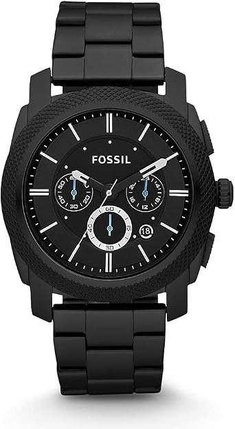 Fossil Reloj Machine para hombre, de acero inoxidable, en tono negro y ...