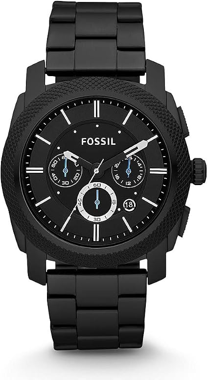 Fossil Reloj Machine para hombre, de acero inoxidable, en tono negro y ...