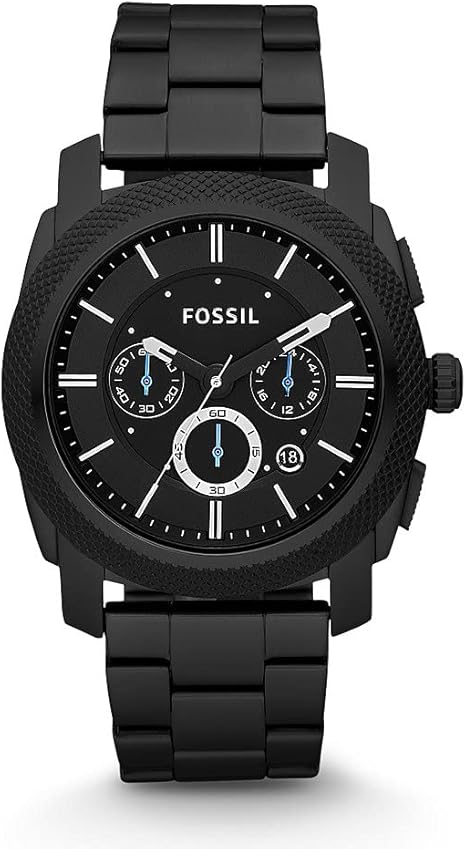 Fossil Men's Machine Chronograph, Black-tone Stainless Steel Watch ...