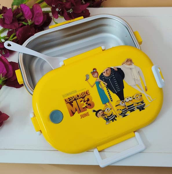 AMANVANI Cartoon Steel Tiffin Box for Kids Girls Boys Tiffin for School ...