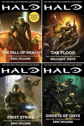 Halo Series 4 Books Set - Halo: The Fall of Reach, Halo: The Flood ...