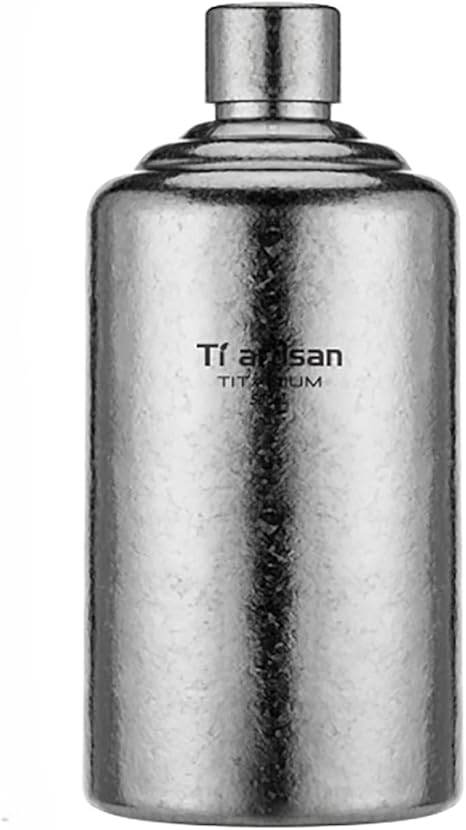 Amazon.com | Ti artisan Titanium Wine Flask With Funnel Camping Flask ...