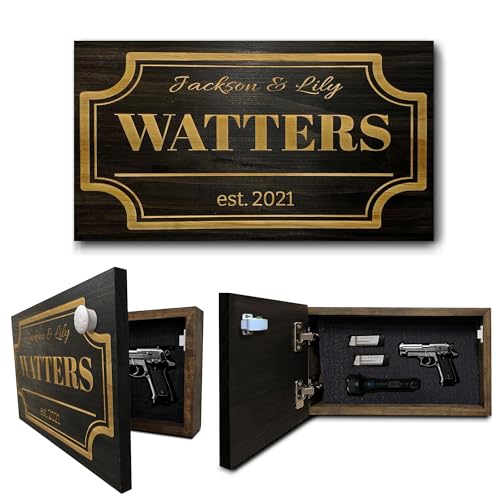 Amazon.com: Customizable Hidden Gun Storage Wall Decor - Hidden Gun ...