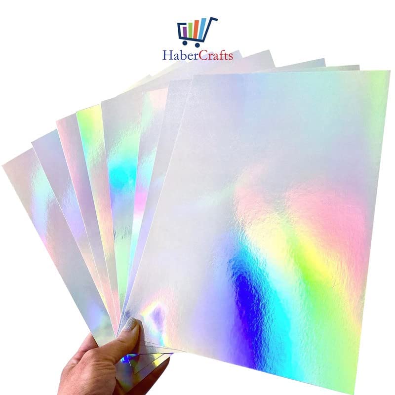 Holographic Card A4 Silver Rainbow Card Metallic Holographic Paper ...