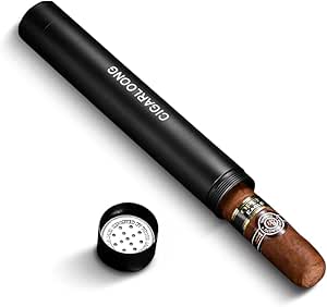 CIGARLOONG Metal Cigar Humidor Tube, Travel Cigar Case Tube with ...
