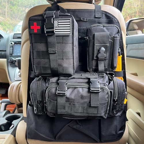 Amazon.com: Tactical Vehicle Seat Back Organizer with 5 Detachable ...