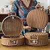 Amazon.com: Rattan Suitcase Basket, Vintage Retro Woven Imitation ...