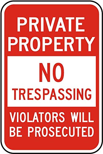 Private Property. No trespassing. Violators Will be prosecuted.Sign ...
