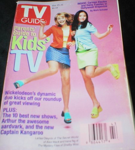 TV Guide October 25 1997 Parent's Guide To Kids' TV (Single Back Issue ...