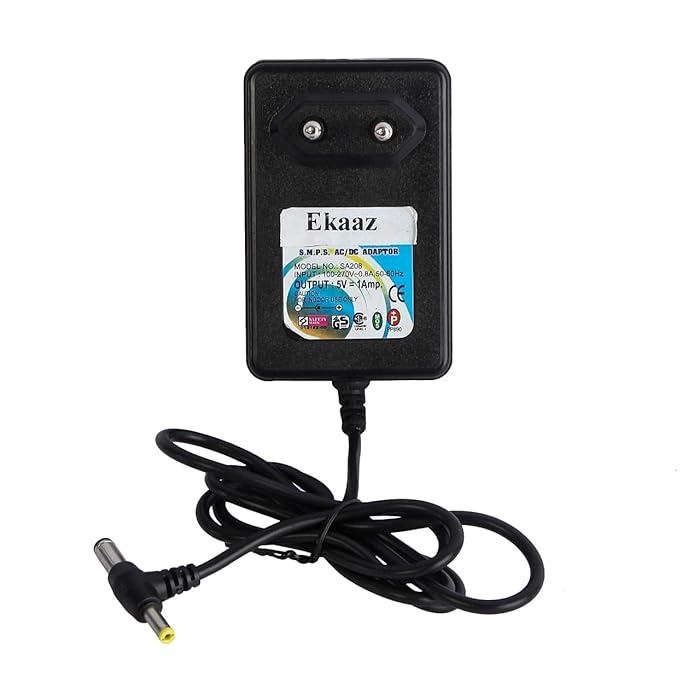 Buy 5V 1 Amp Dual (4mm Pin + 5.5mm Pin) Pin Dc Power Smps Adapter 5V 1A ...